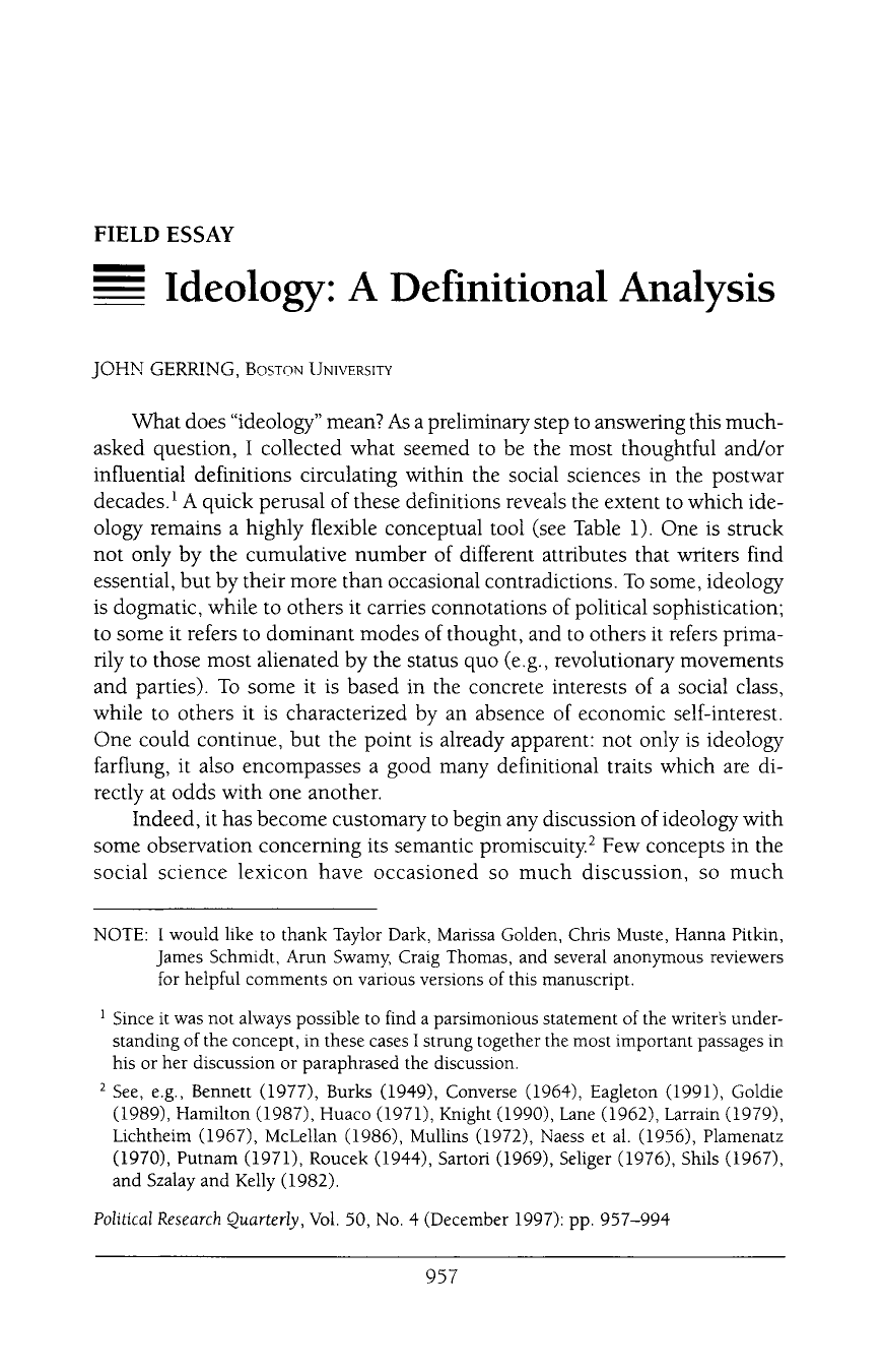 Ideology: A Definitional Analysis
